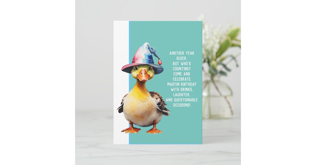 funny invitation birthday party greeting card | Zazzle