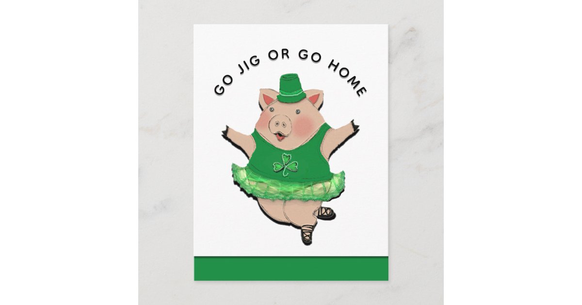 Funny Irish Jig St. Patrick's Day Postcard | Zazzle