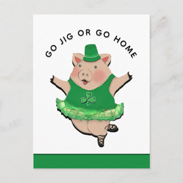 Funny Irish Jig St. Patrick's Day Postcard | Zazzle