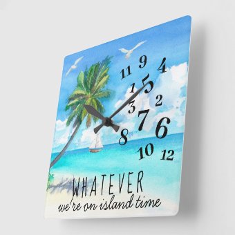 Funny Island Time Clock | Zazzle