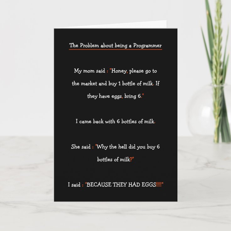 Funny IT Software Engineer Programmer Son Birthday Holiday Card | Zazzle