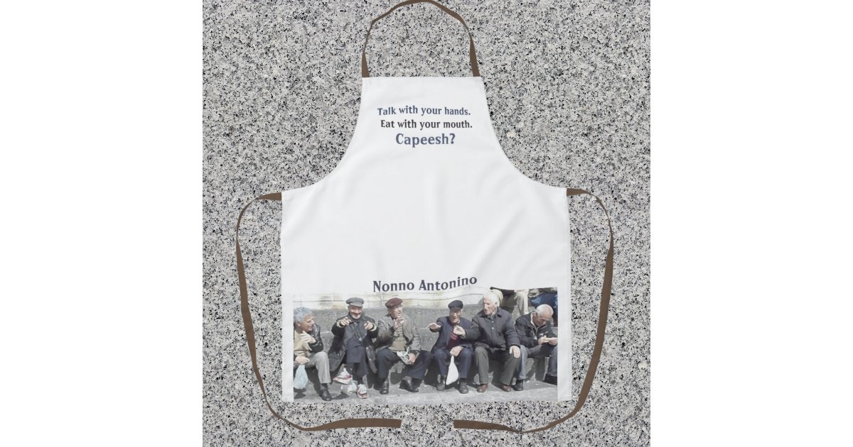 Funny Italian Apron Talk With Your Hands | Zazzle