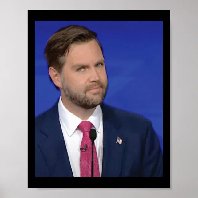 Funny J.d Vance Meme Vice President Debate Face Poster | Zazzle