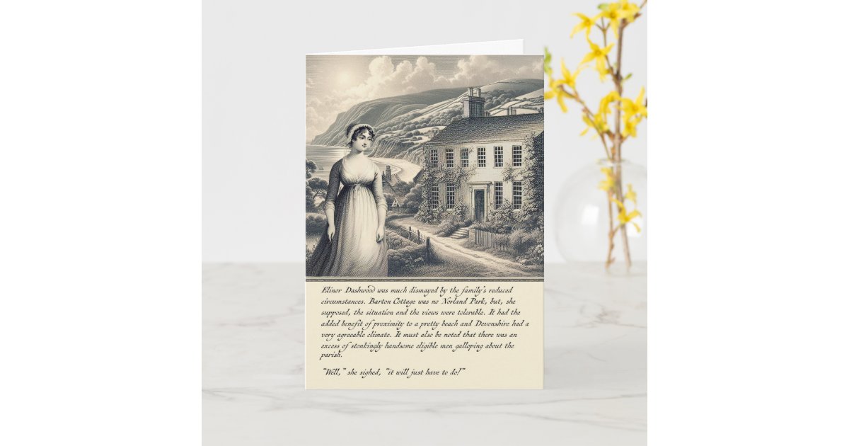 Funny Jane Austen Sense and Sensibility Card | Zazzle