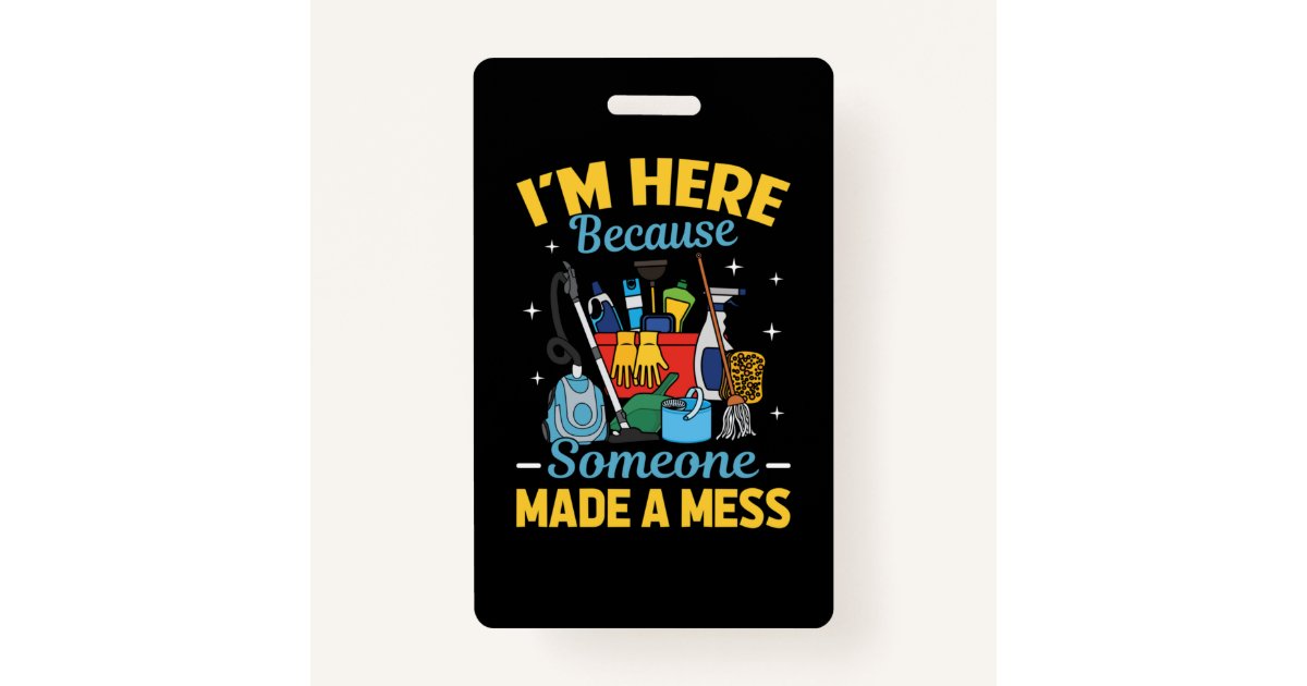 Funny Janitor Badge | Zazzle