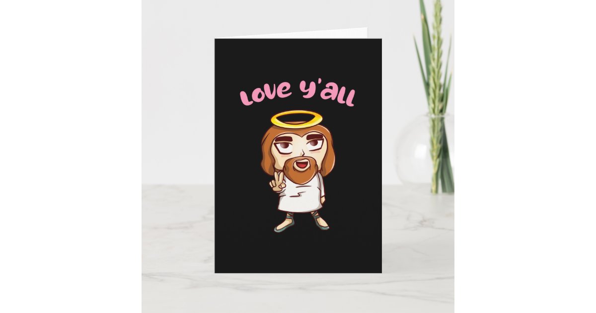Funny Jesus Christ Chibi Christian Cartoon Card | Zazzle