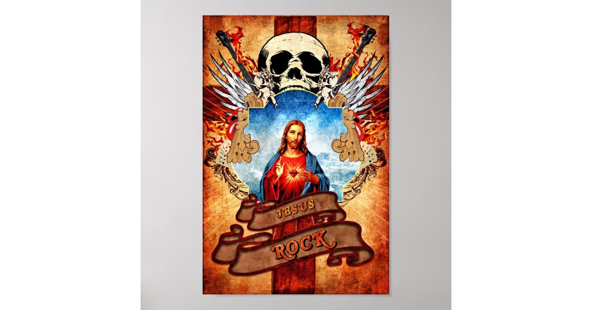 Funny Jesus rock Poster | Zazzle