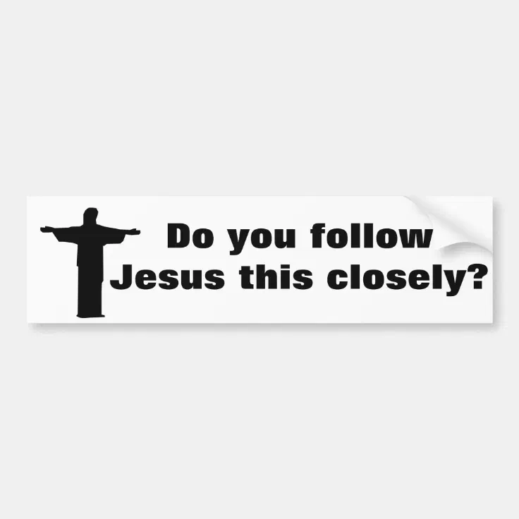 Funny Jesus Tailgating Bumper Sticker | Zazzle