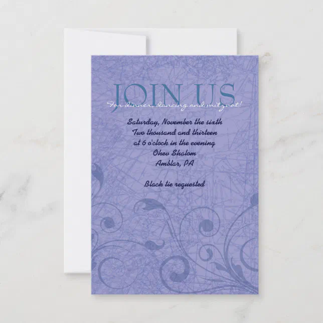 Funny Jewish Hora Chair Dance Reception Card | Zazzle