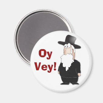 Funny Jewish rabbi - cool cartoon Magnet | Zazzle