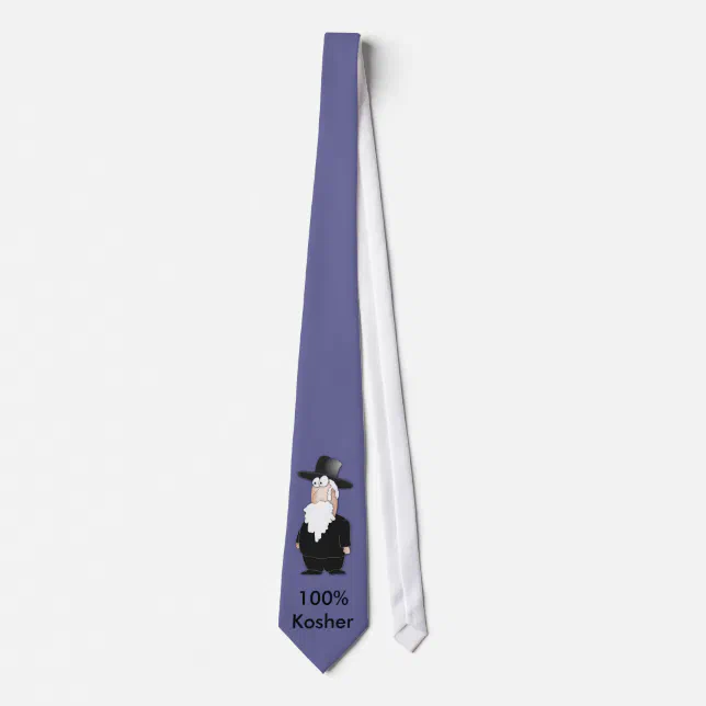 Funny Jewish rabbi tie - cool cartoon | Zazzle