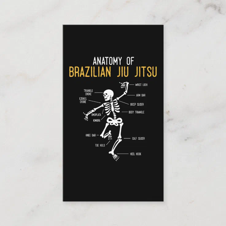 Funny Jiu Jitsu Fighter Anatomy BJJ Training Humor Business Card | Zazzle
