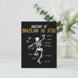 Funny Jiu Jitsu Fighter Anatomy BJJ Training Humor Postcard | Zazzle