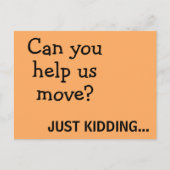 Funny Joke Plea for Help Moving Announcement Postcard | Zazzle