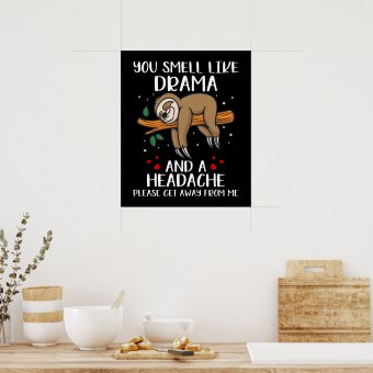 Funny Jungle Sloth Poster | Zazzle