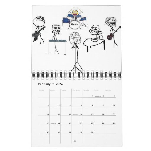 Funny Junk Calander Calendar | Zazzle