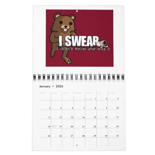 Funny Junk Calander Calendar | Zazzle