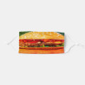 funny junk food cheese burger Hamburger Adult Cloth Face Mask | Zazzle