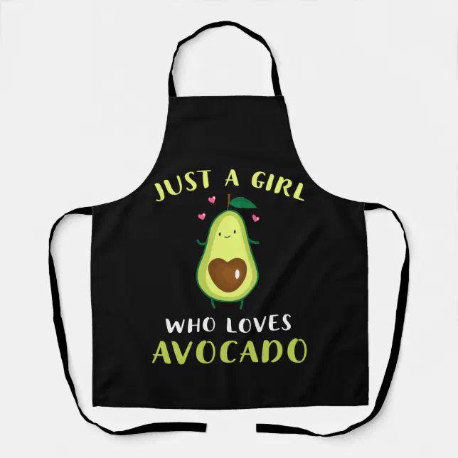 Funny Just A Girl Who Loves Avocado Apron | Zazzle