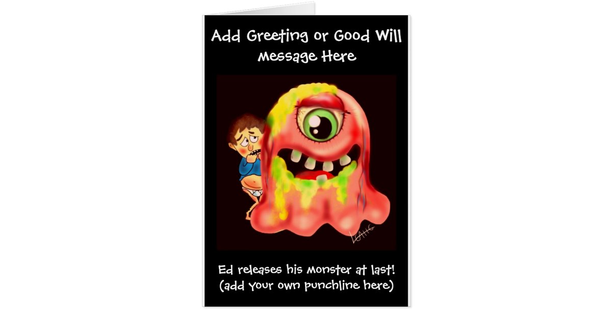 Funny 'just circumcised' cartoon card - add name | Zazzle