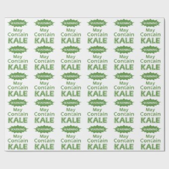 Funny Kale themed Saying Wrapping Paper | Zazzle