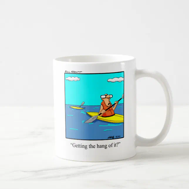 Funny Kayak Cartoon Mug | Zazzle