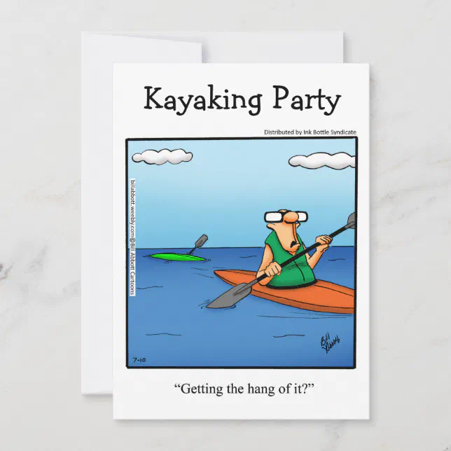 Funny Kayaking Party Invitations | Zazzle