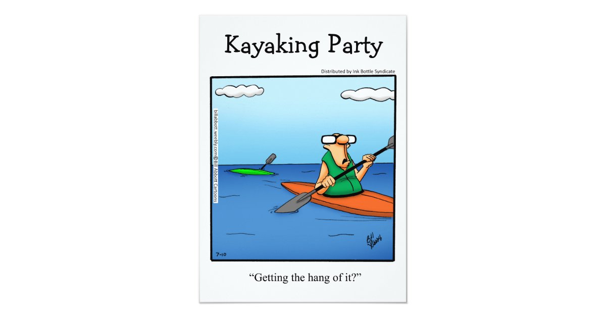 Funny Kayaking Party Invitations | Zazzle.com