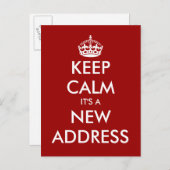 Funny keep calm moving postcard for new address | Zazzle