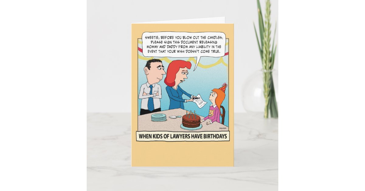 Funny Kid of Lawyers Birthday Card | Zazzle.com