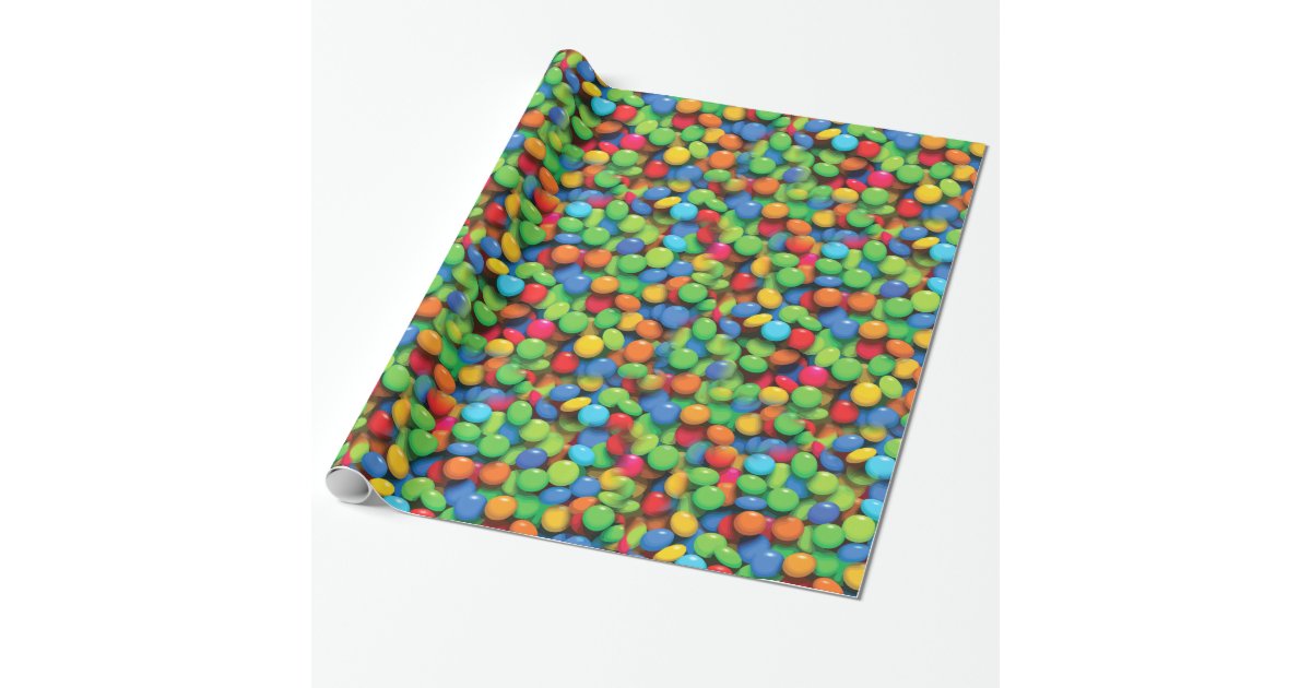 Funny Kids Candy Pattern Wrapping Paper | Zazzle