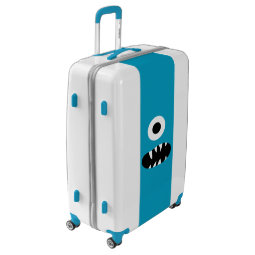 Funny Kids Monsters Face Blue One Eyed Monster Luggage | Zazzle