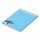 Funny killer whale orca cute cartoon illustration notepad | Zazzle