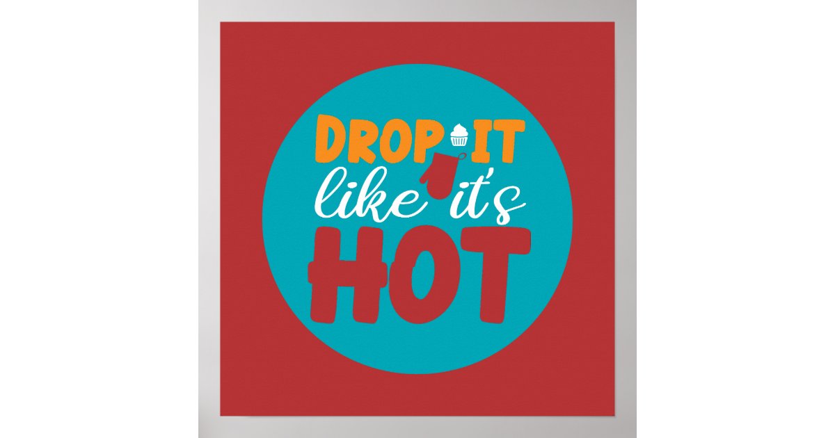 Funny Kitchen Pun Typography Trendy Retro Color Poster | Zazzle