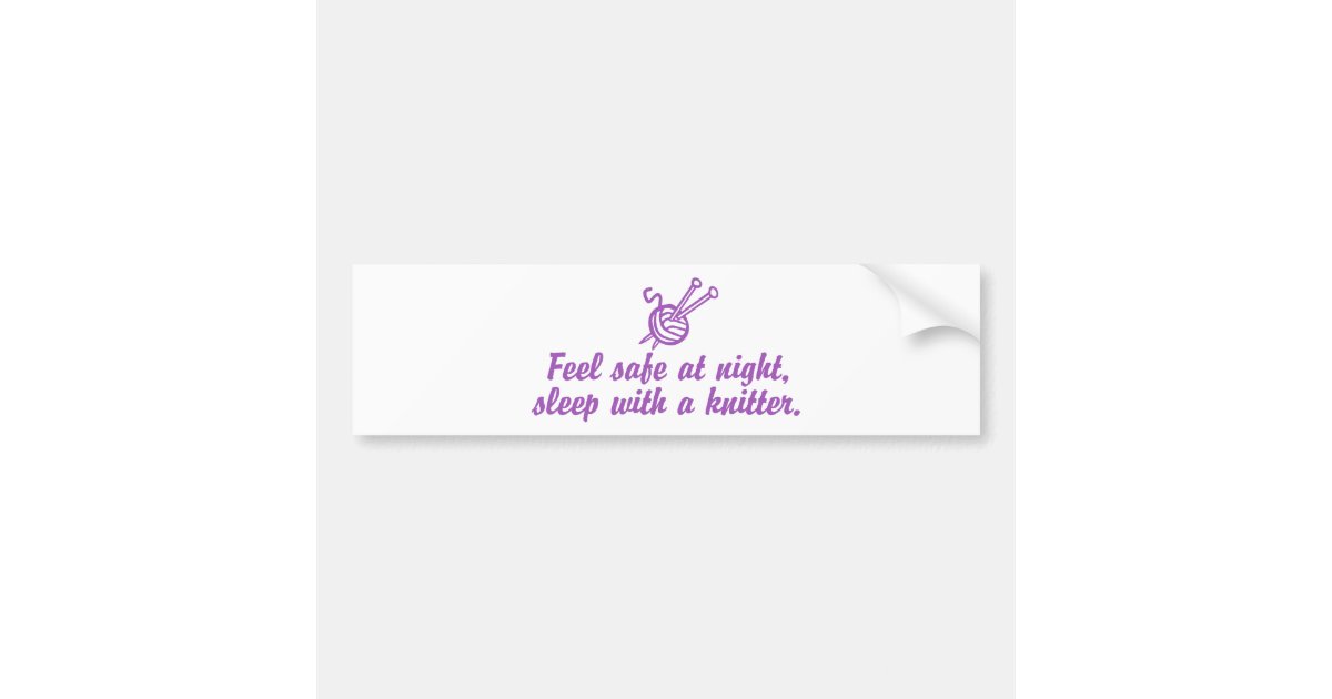 Funny Knitting Bumper Sticker | Zazzle