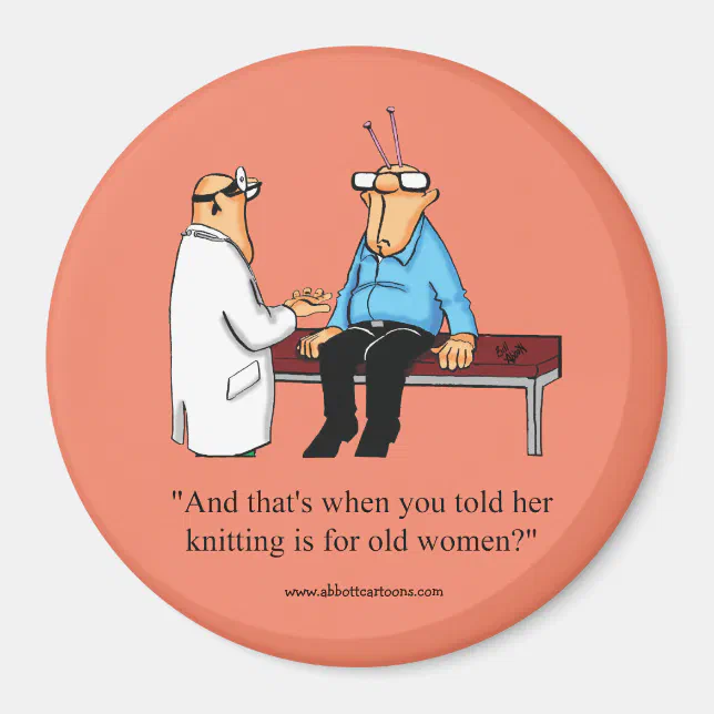 Funny Knitting Humor Magnet | Zazzle