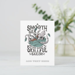 Funny Kraken Sailor Seaman Navy Octopus Monster Postcard | Zazzle