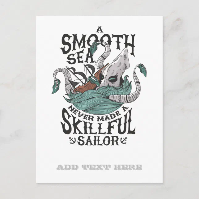 Funny Kraken Sailor Seaman Navy Octopus Monster Postcard | Zazzle