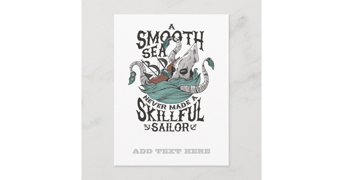 Funny Kraken Sailor Seaman Navy Octopus Monster Postcard | Zazzle