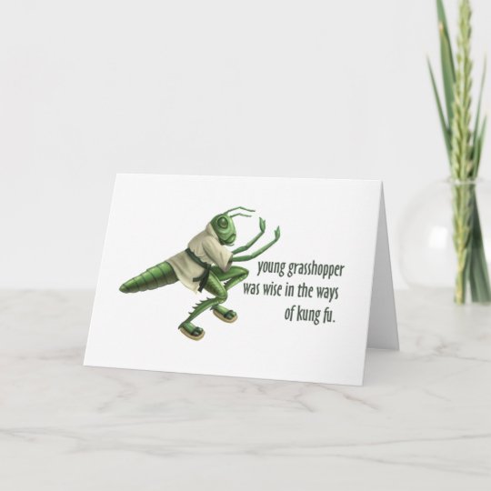Funny Kung Fu Grasshopper Card | Zazzle.com