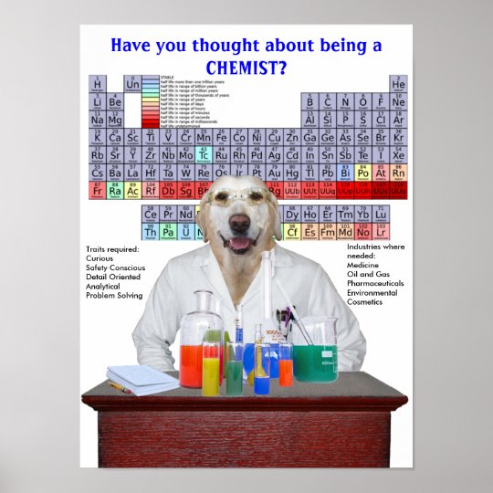 Funny Lab Chemistry Poster for Teachers | Zazzle.com