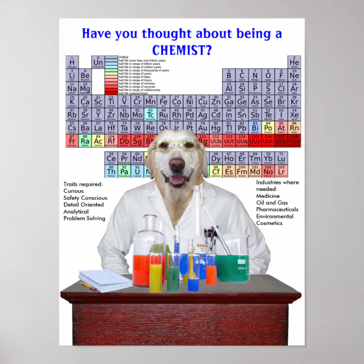 Funny Lab Chemistry Poster for Teachers | Zazzle