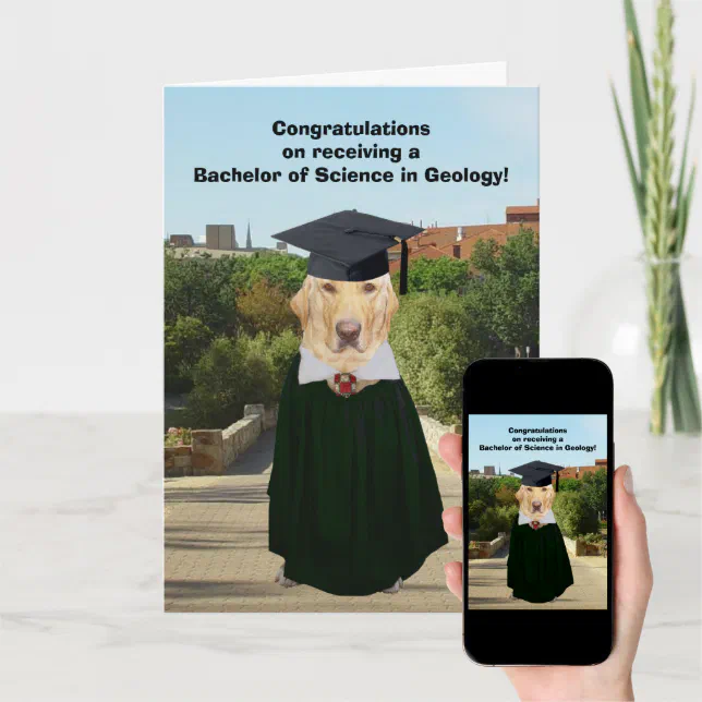 Funny Lab Geology Graduate Card | Zazzle