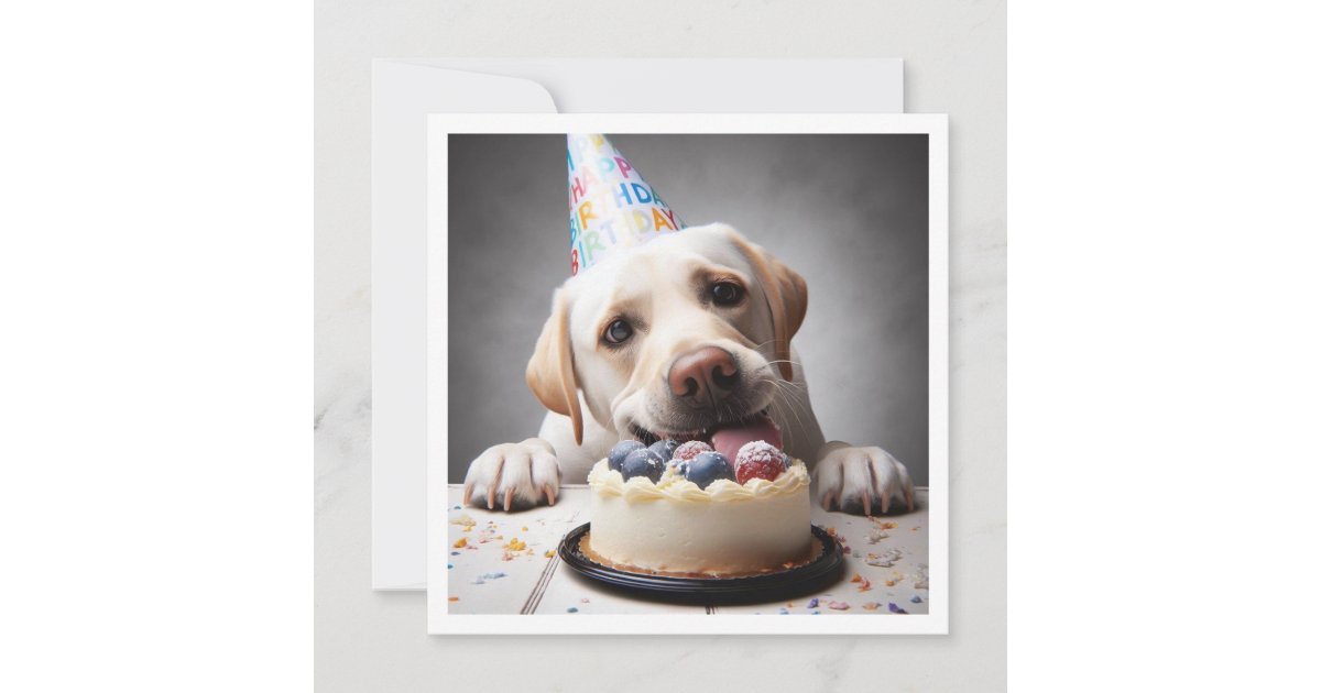 Funny labrador birthday card, labrador invitation | Zazzle