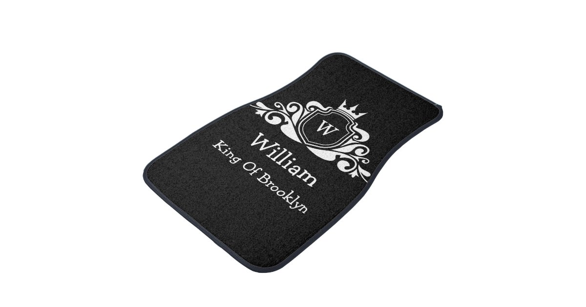 Funny Ladies or Men's Royal Monogram Car Mats Set | Zazzle