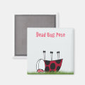 Funny Ladybug Dead Bug Yoga Pose Magnet | Zazzle