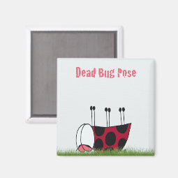 Funny Ladybug Dead Bug Yoga Pose Magnet | Zazzle