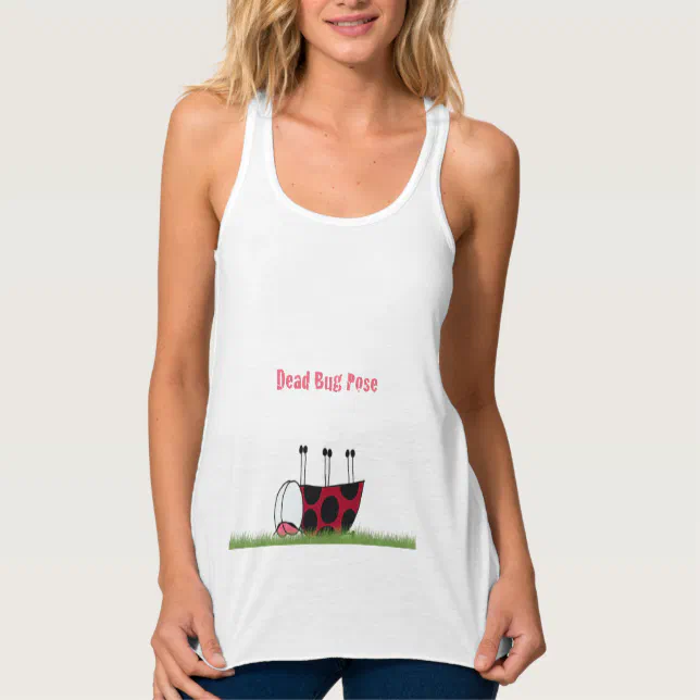 Funny Ladybug Dead Bug Yoga Pose Tank Top | Zazzle