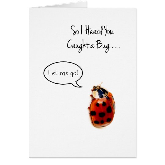 Funny Ladybug Get Well, Catch And Release Card | Zazzle.com