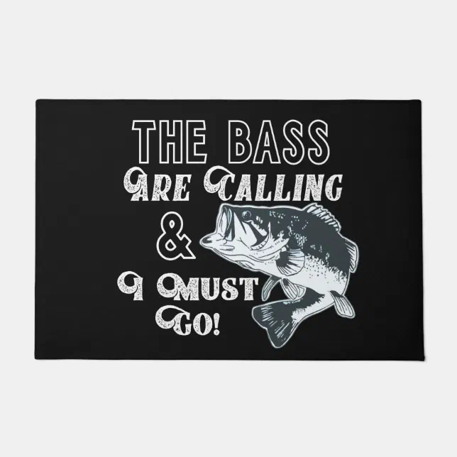 Funny Largemouth Bass Fishing Quote Welcome Mat | Zazzle